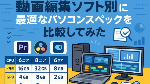 動画編集ソフト別に最適なパソコンスペックを比較してみた｜PCラボCOZY PC作成代行｜coconalaブログ